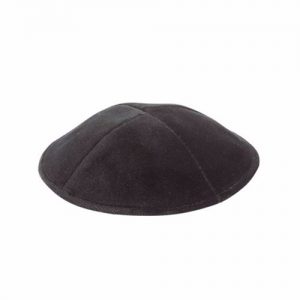 Black Matt velvet Kippah 4 parts without a trim In flat shape – The Kippa